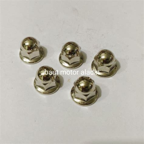 Jual Mur Topi Tutupflange Cap Nut 10m6 Kunci 10 Nekel Pendek 5 Pcs