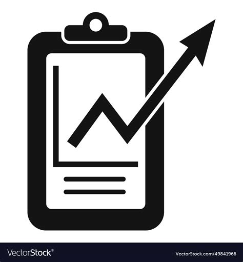 Clipboard Rise Up Icon Simple Realization Vector Image