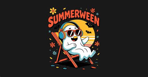 Summerween Cute Spooky Summer Ghost Halloween Lover Summerween Cute