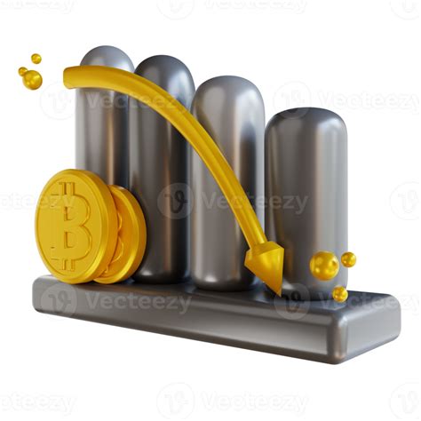 3d Illustration Bitcoin Chart Down 9394594 Png