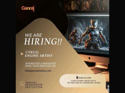 Unreal Engine Artist Required At Ganraj Studios Mumbai