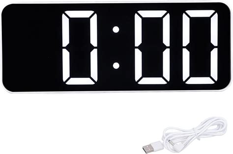 Amazon Zerodis Digital Clock Simple White Digital Clock Large
