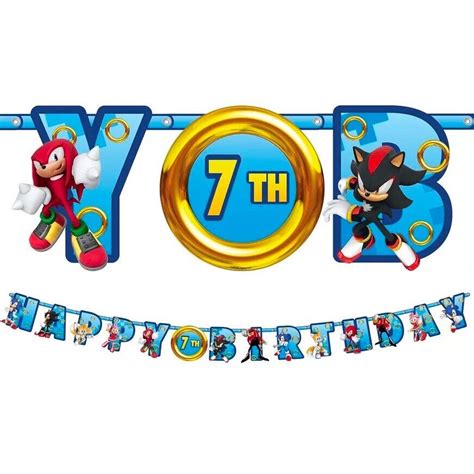 Sonic The Hedgehog Jumbo Add An Age Banner Kit Fashion For Fun