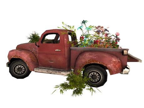 Second Life Marketplace Msd Old Truck Garden Oscar 12 Li Cm