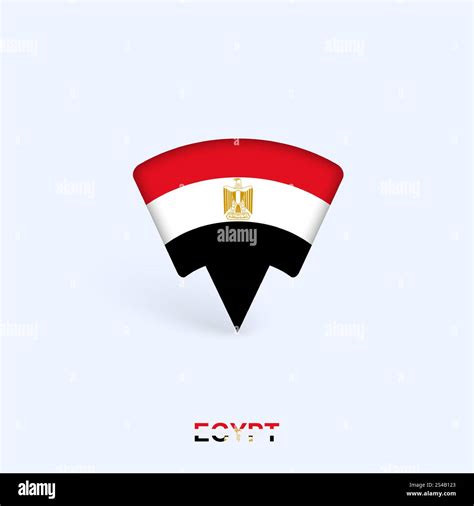Egypt Flag Map Pointer Design With Shadow Vector Illustrator Stock Vector Image And Art Alamy