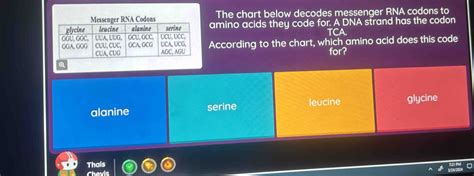 Solved Messenger Rna Codons The Chart Below Decodes Messenger Rna Codons To Amino Acids They