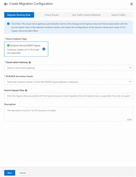 migrate traffic from an nginx ingress gateway to an mse ingress gateway container compute