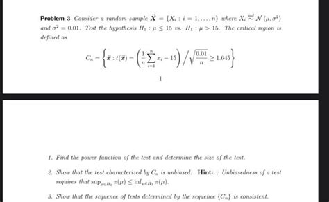 solved problem 1 let x {xi i 1 … n} be a random sample from