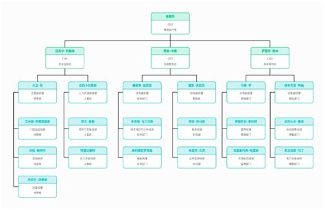零售公司组织结构图 Boardmix模板