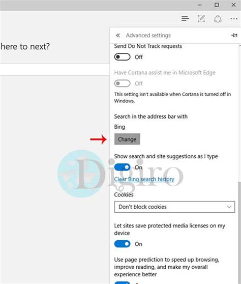 نحوه تغییر جستجوگر پیشفرض Microsoft Edge به گوگل دیجی رو