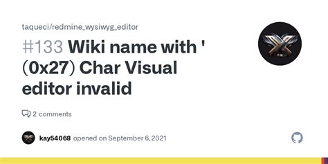 Wiki Name With X Char Visual Editor Invalid Issue Taqueci Redmine Wysiwyg Editor