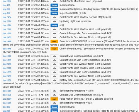 Some Missing Logs Get Help Hubitat