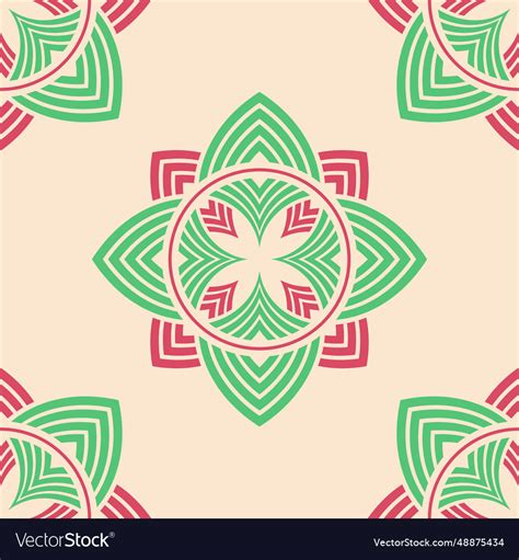 Abstract Seamless Pattern With Symmetric Vector Image Abstract Seamless Pattern With Symmetric Vector Image