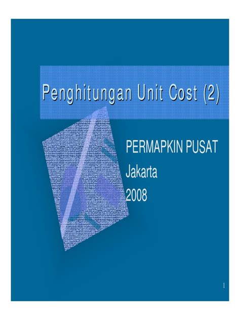 Perhitungan Unit Cost 2 Pdf