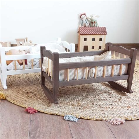 Handmade Wooden Doll Crib Etsy