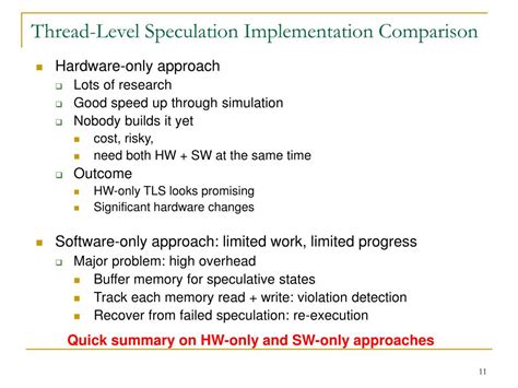 Ppt The Potential For Software Only Thread Level Speculation