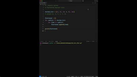 Python List Flattening 1 Minute Python Python Bangla