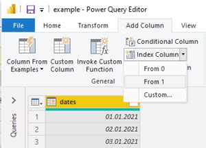 Add Index Column In Power Query Quick And Easy Steps
