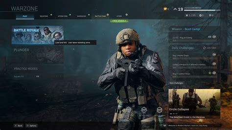 Warzone Call Of Duty Modern Warfare Interface In Game