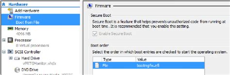 Hyper V Firmware Missing Options Virtualization Spiceworks Community