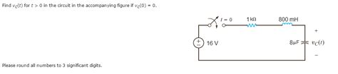 Solved Find Vc T For T In The Circuit In The Chegg Com