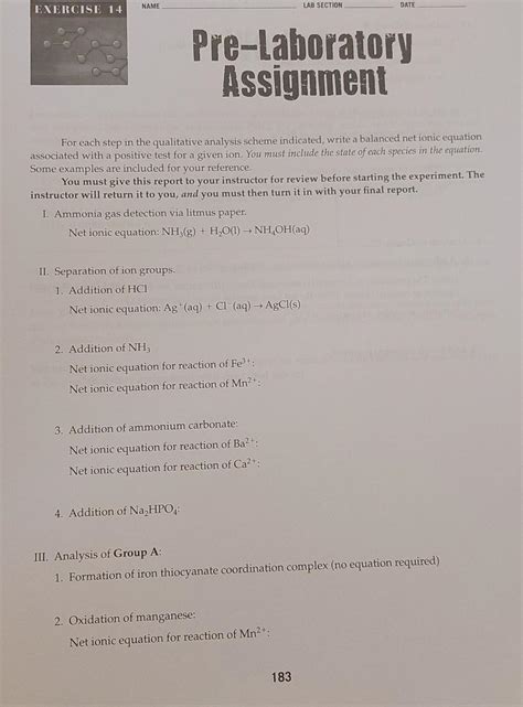 solved name lab section date exercise 14 pre laboratory