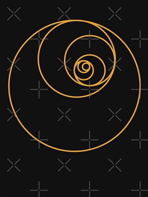 Yellow Golden Ratio Spiral Fibonacci Sequence Circles T Shirt For Sale By Ghost888 Redbubble