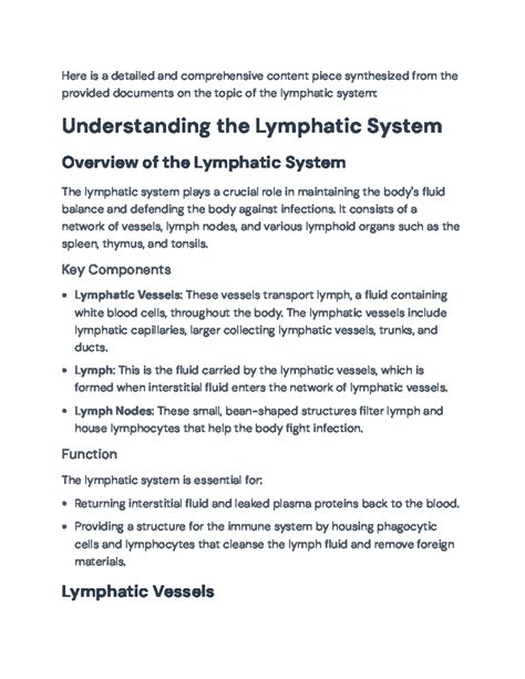 Understanding The Lymphatic System Components And Functions Here Is