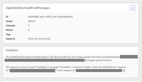 php microsoft graph api some users get a 403 when using my app