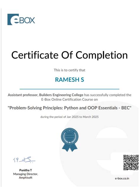Pythonprogramming Facultydevelopment Fdp Buildersengineeringcollege Ramesh Subramaniam