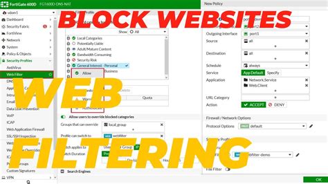 How To Configure Web Filtering In Fortigate Firewall Nsc4 Training Youtube