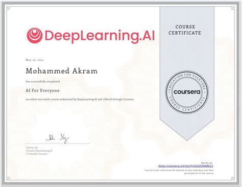 Mohammed Akram On Linkedin Im Happy To Share That Ive Obtained A New Certification Ai For