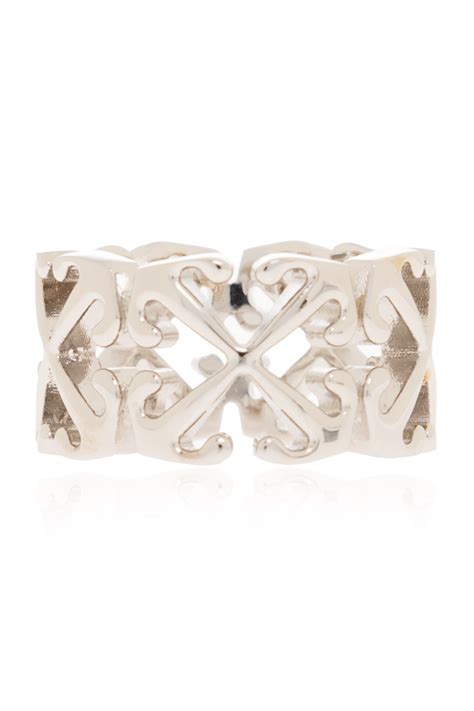 Silver Brass Ring Off White Vitkac Gb
