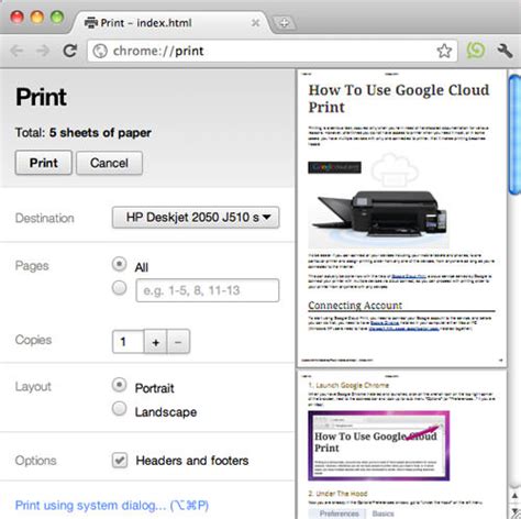 How To Set Up And Print Wirelessly With Google Cloud Print Hongkiat