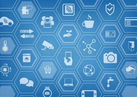 Smart Home Automation Icon Set In Flat Design Stock Vector Illustration Of Reusable Computer