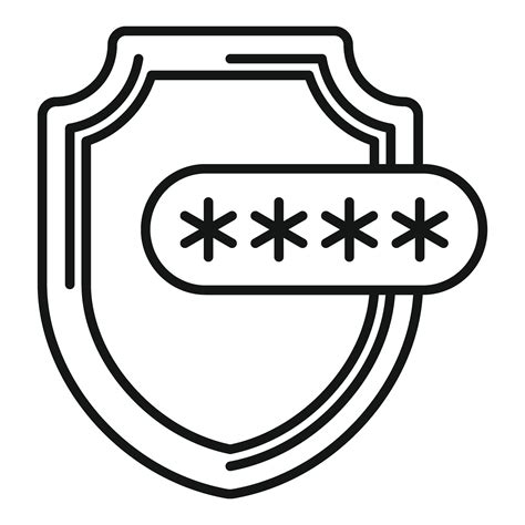 Password Shield Access Icon Outline Vector Multi Authentication 42523035 Vector Art At Vecteezy