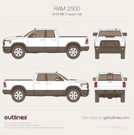 Ram 2500 Drawings All Generations Outlines