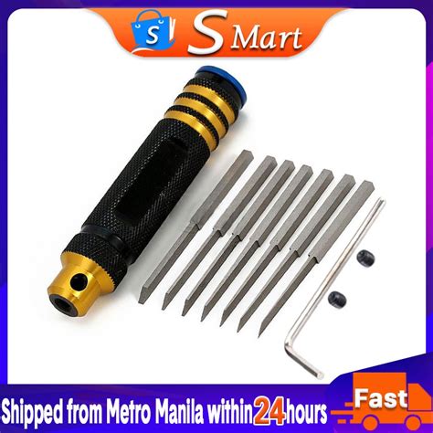 【soyamart】prime Model Scriber Carved Scribe Line Hobby Cutting Tool Chisel With 7 Blade Tools