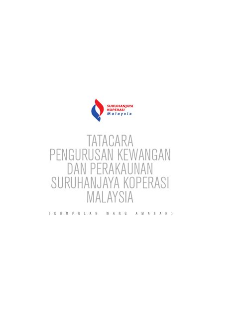 Tatacara Pengurusan Kewangan Perakaunan Skm Kw Amanah Pdf