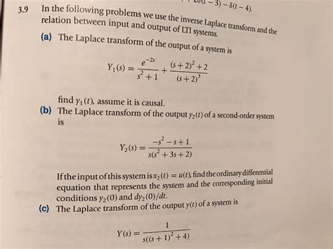 Solved In The Following Problems Between We Use The Laplace