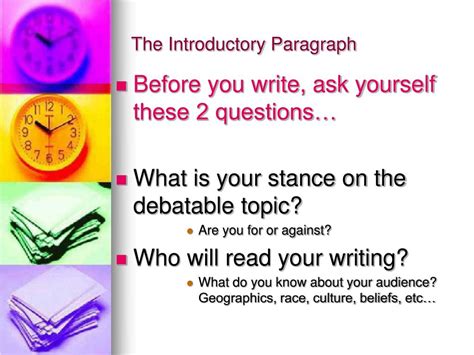 Ppt The Introductory Paragraph Powerpoint Presentation Free Download