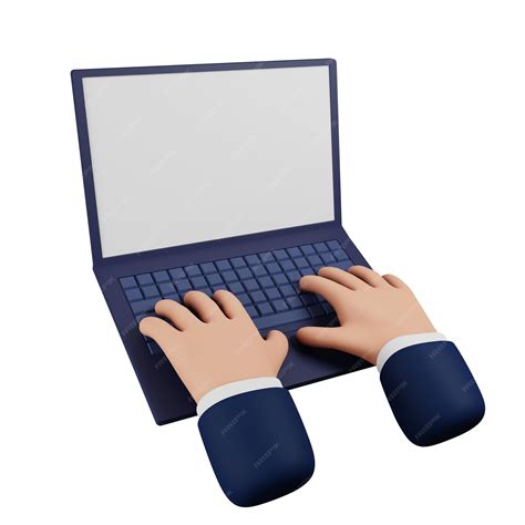Premium Photo Rendering 3d Hand Gesture Typing On Keyboard