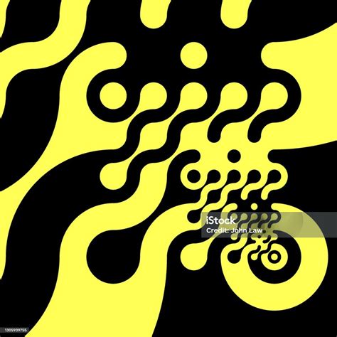 흥미로운 곡선 패턴 모양과 디자인을 만드는 블랙과 골드 색상 0명에 대한 스톡 벡터 아트 및 기타 이미지 0명 검은색