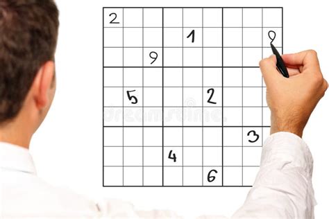 sudoku solving stock image image of hobby patience 17269467