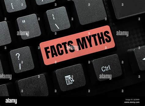 Écriture Affichage De Texte Faits Mythes Travail Didée Daffaires Basé Sur Limagination