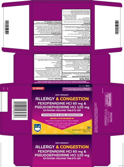 Dailymed Fexofenadine Hydrochloride And Pseudoephedrine Hydrochloride Tablet Extended Release