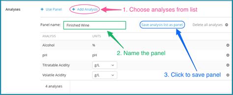 Analysis Panels How To Create Save And Delete