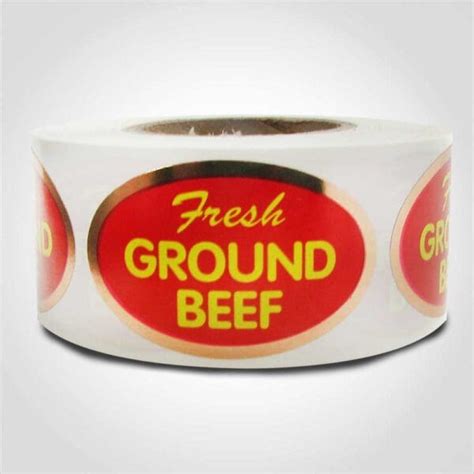 Fresh Ground Beef Label Butcher Beef Sticker 500 Roll