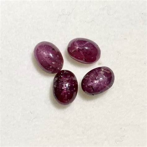 4 Pcs Red Star Ruby 618 Ct Catawiki