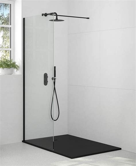 Aspect 1400mm Wetroom Panel Matt Black House Of Tiles House Of Tiles